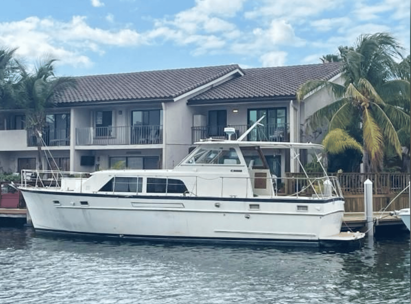 Circa 1969 Pacemaker Alglas Cockpit Motor 48' Yacht Live-Aboard Boat ...