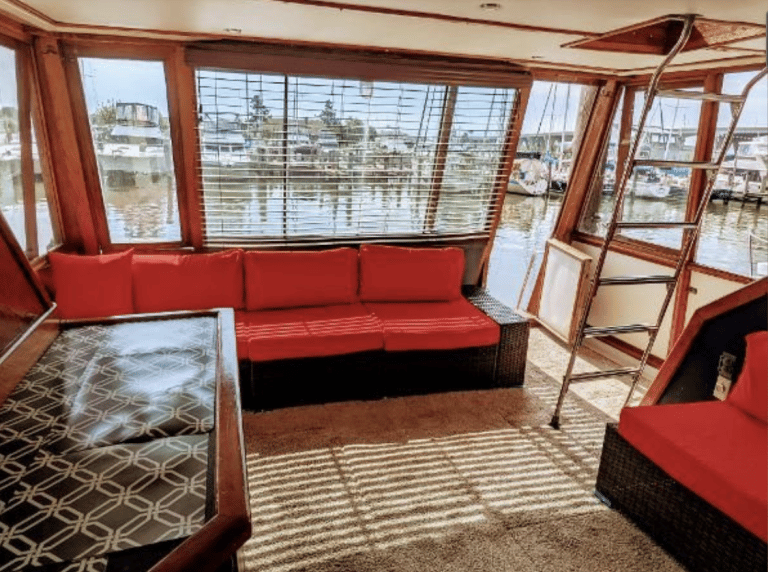 Circa 1969 Pacemaker Alglas Cockpit Motor 48' Yacht Live-Aboard Boat ...