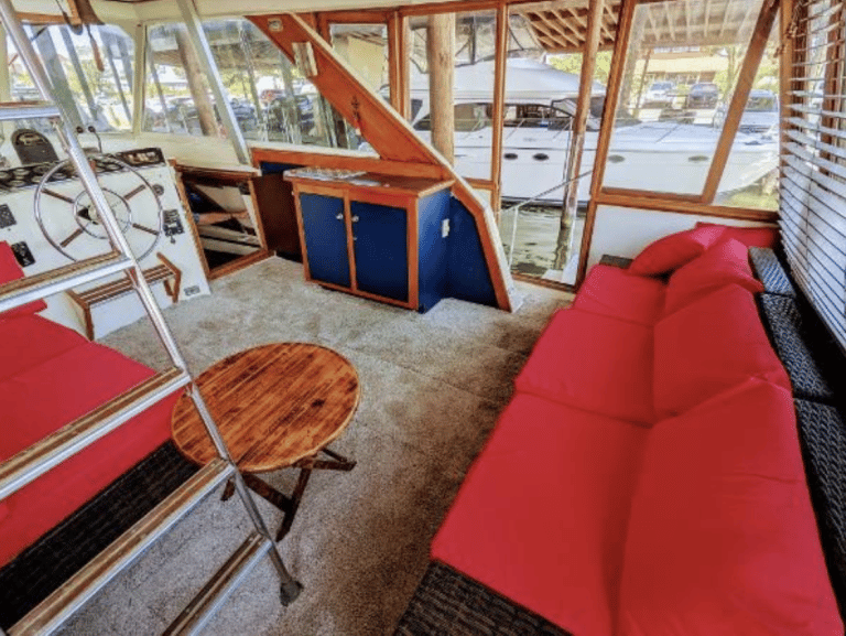 Circa 1969 Pacemaker Alglas Cockpit Motor 48' Yacht Live-Aboard Boat ...