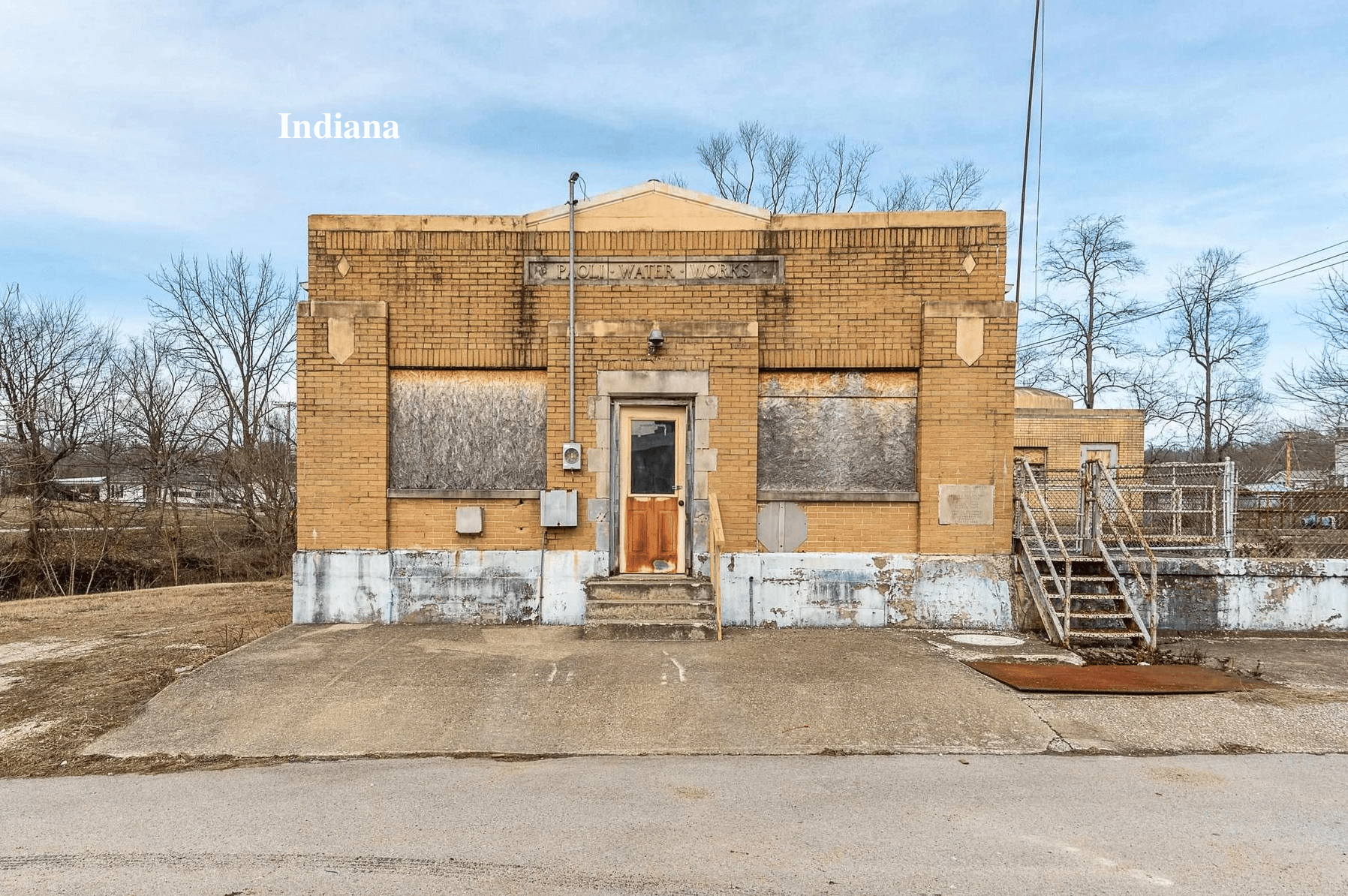 Circa 1932 Indiana Water Works Building Under $20K