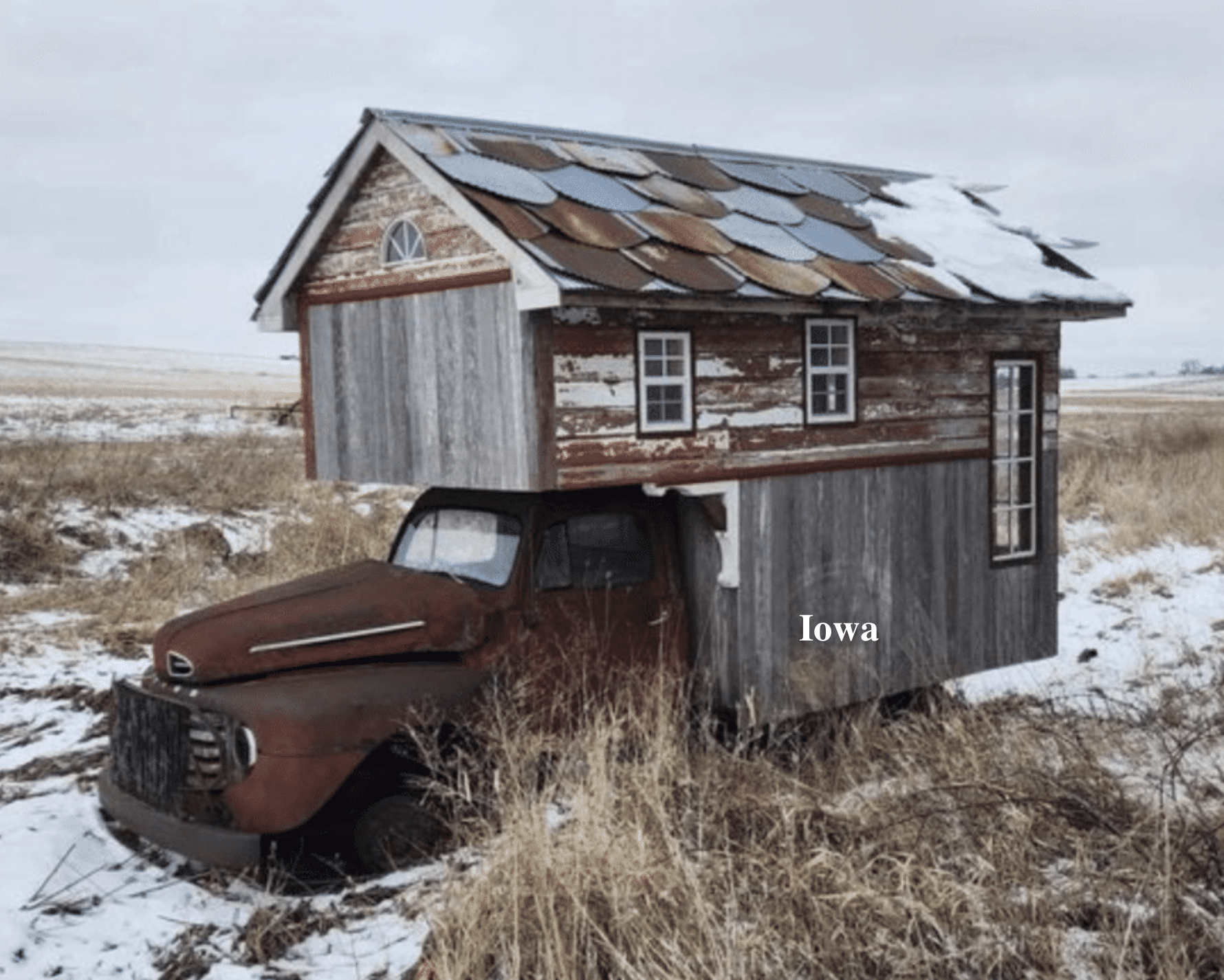 FSBO Partially Finished Tiny House on a Classic Truck in Fort Atkinson ...