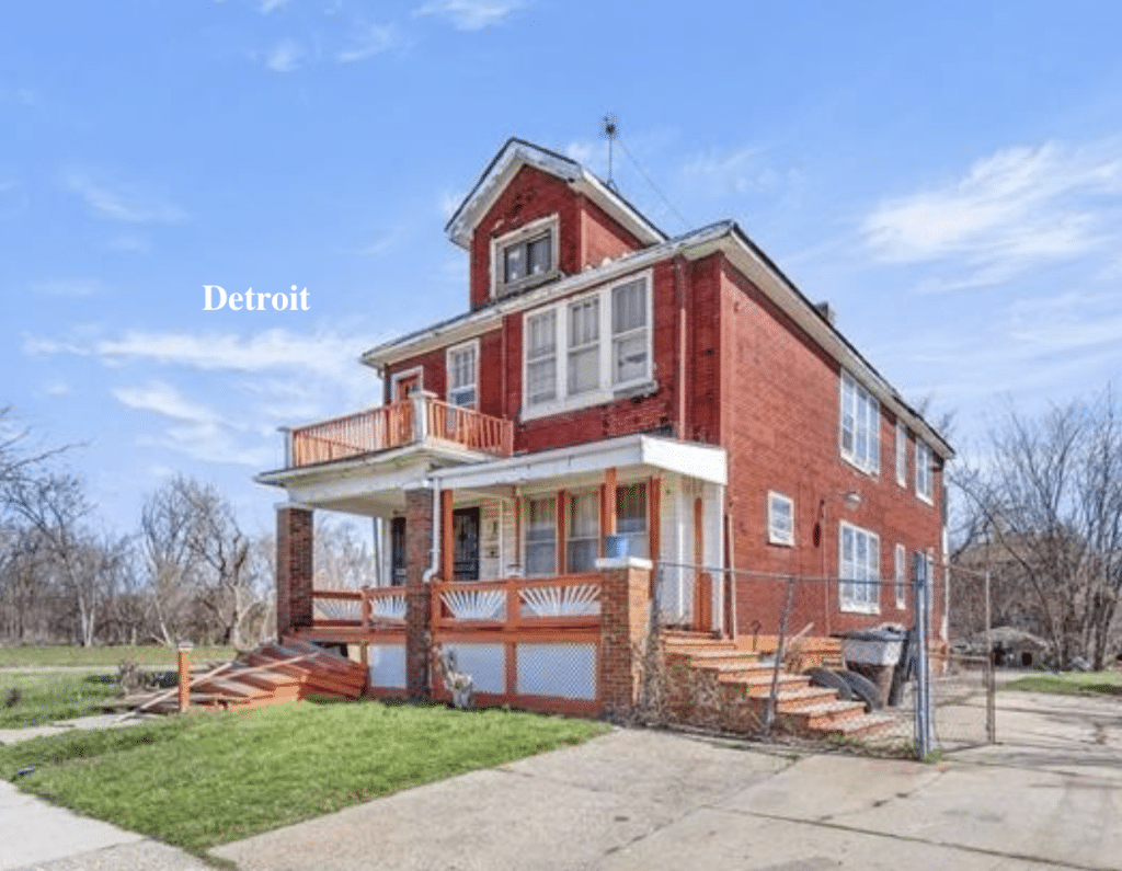 Circa 1924 Fixer Upper Colonial Revival in Detroit, MI Under $50K
