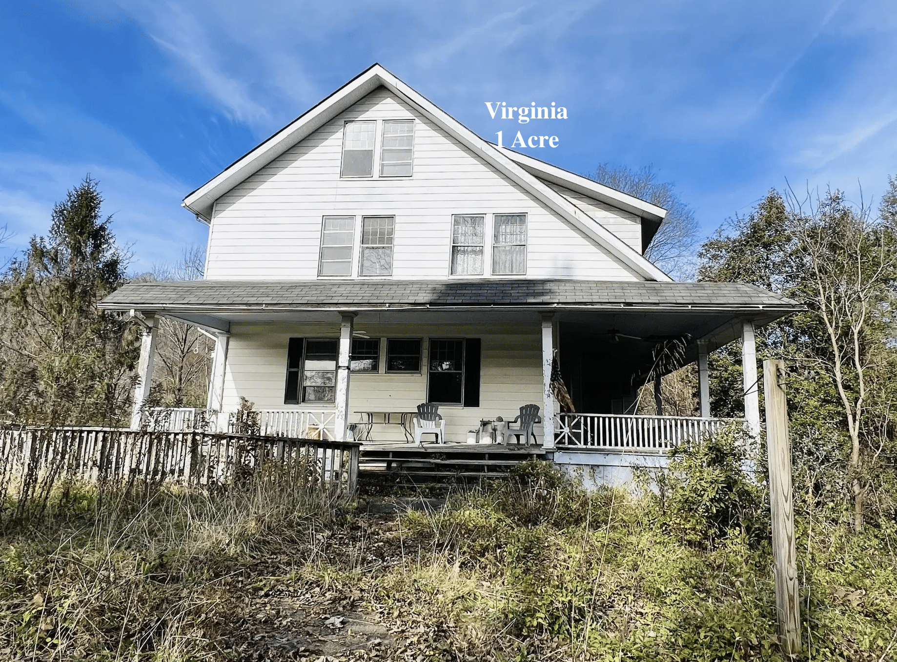 Cheapish Virginia Fixer Upper Craftsman Home For Sale on 1 Acre Under $65K