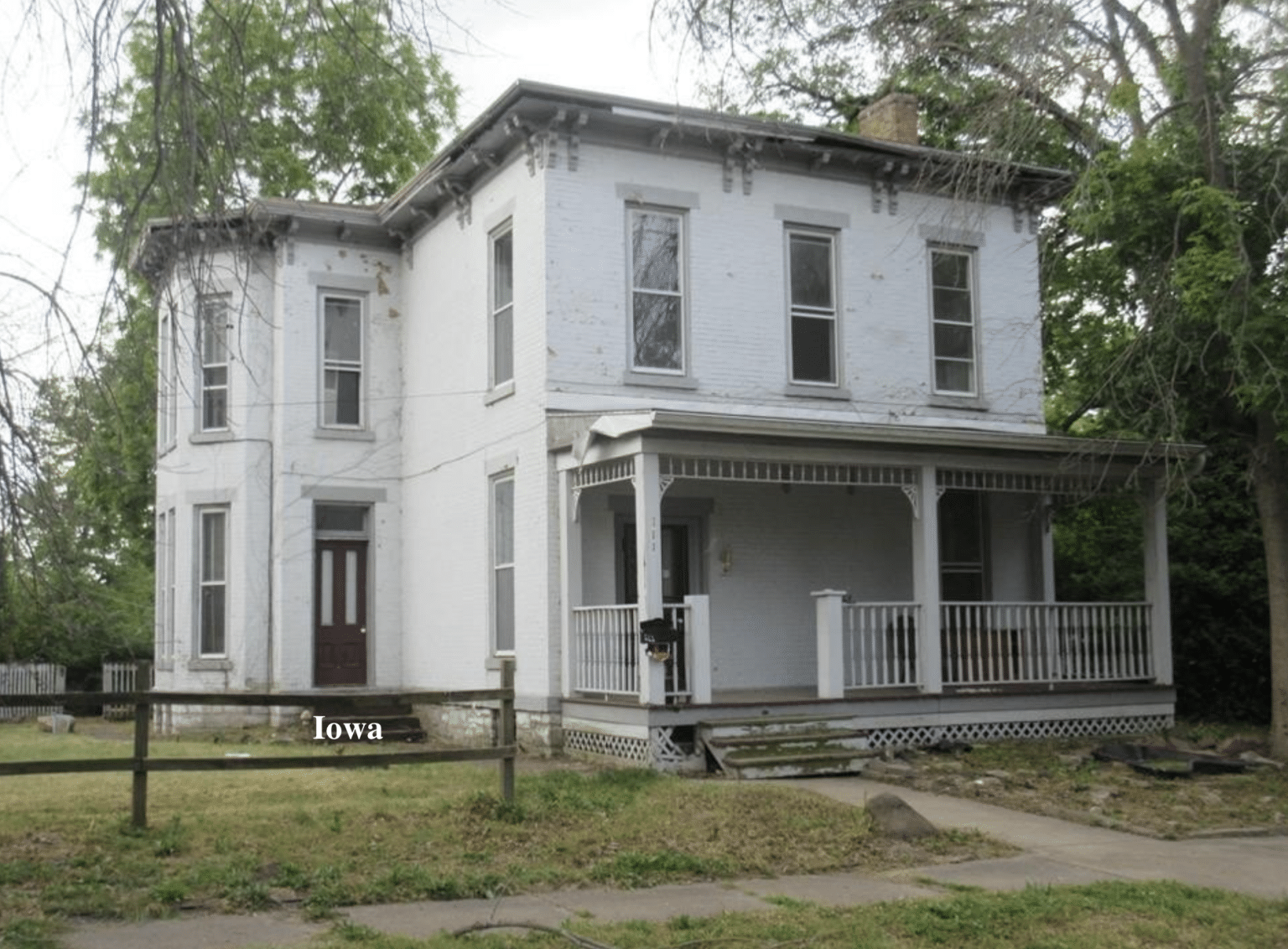 Circa 1834 Iowa Handyman Special Italianate $39K