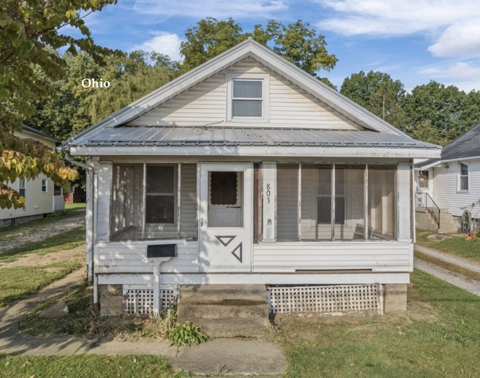 c.1924 Ohio Starter Home For Sale $59,900