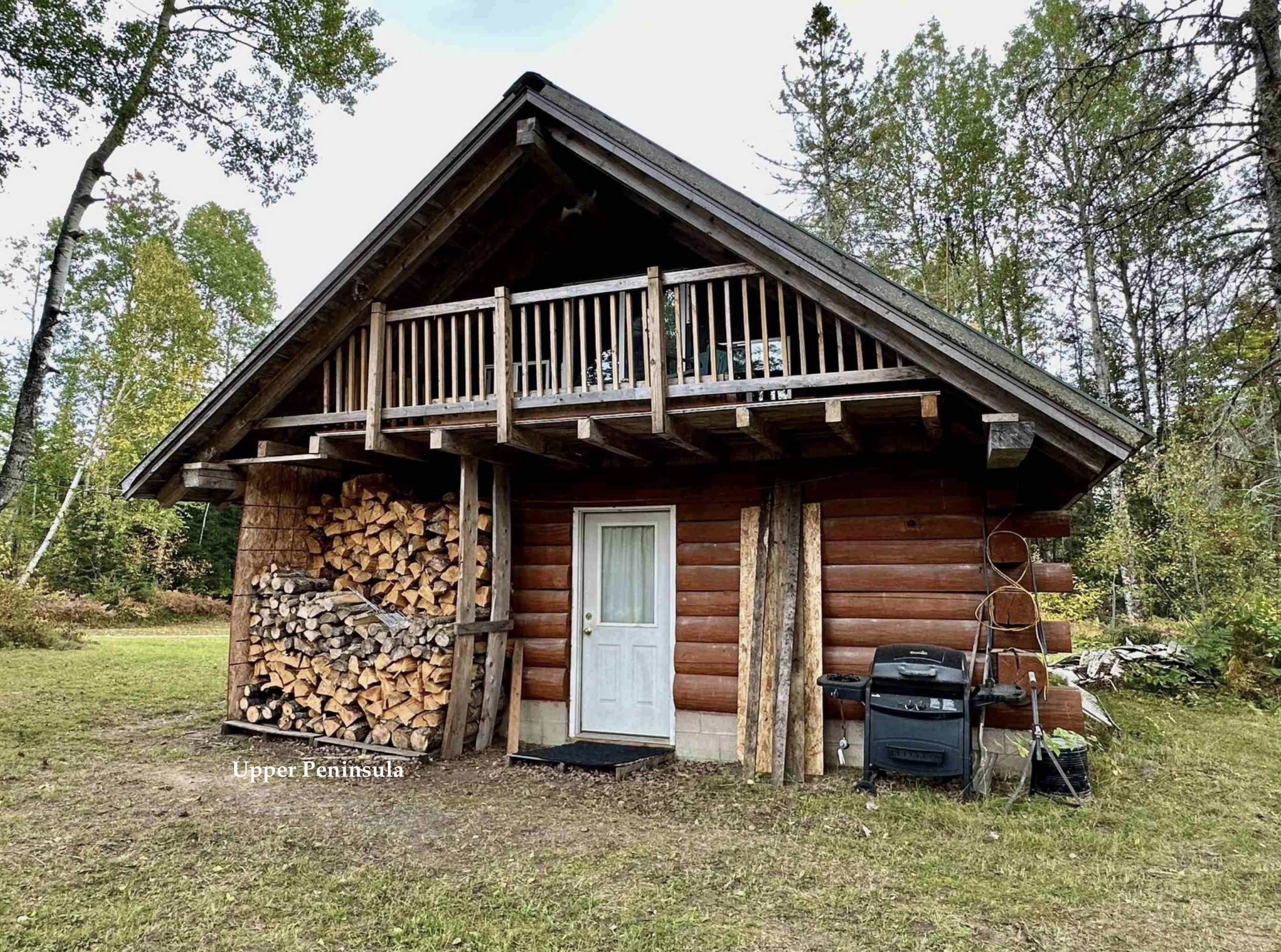 c.1940 Michigan's Upper Peninsula Log Cabin For Sale Reduced to $45K