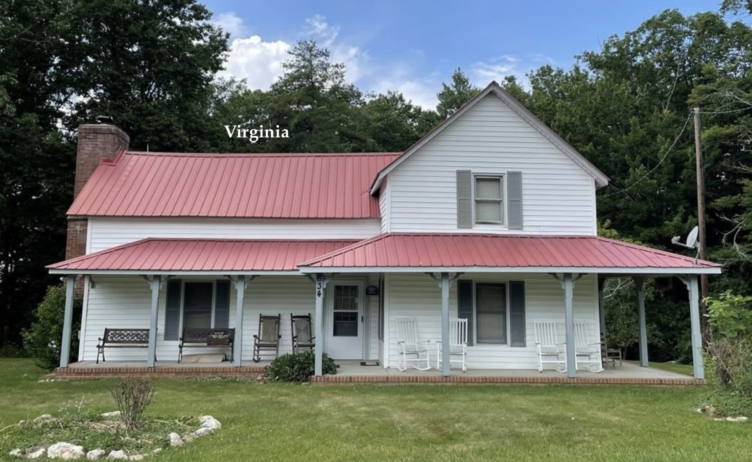 Cheapish 1875 Virginia Farmhouse For Sale With Log Walls Under $170K