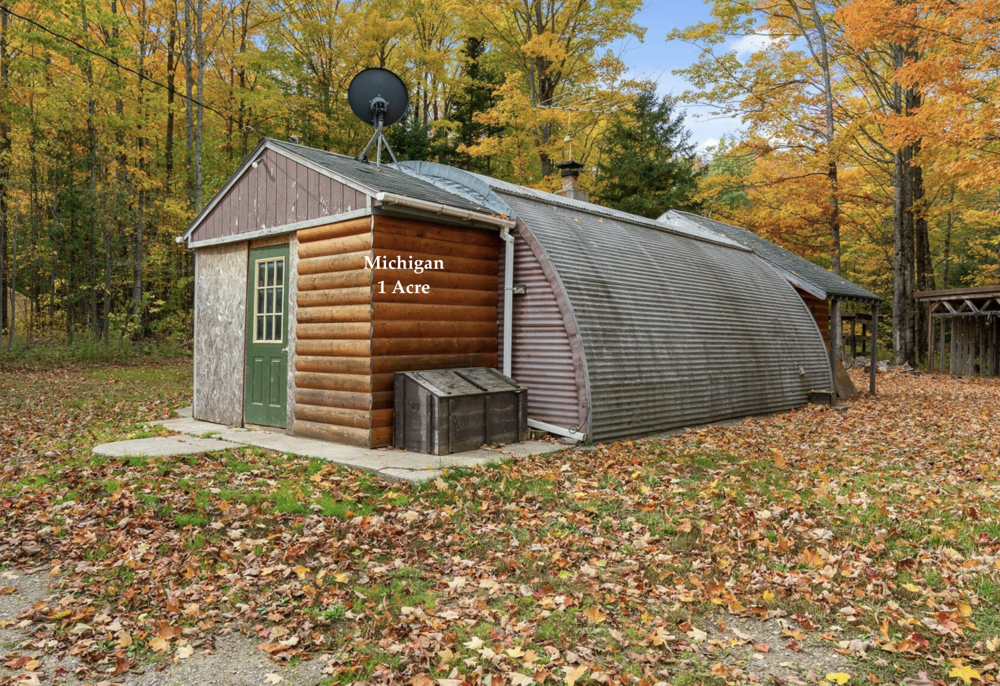 $100K Sunday - Quonset Hut Michigan Cabin For Sale on 1 Acre $75K