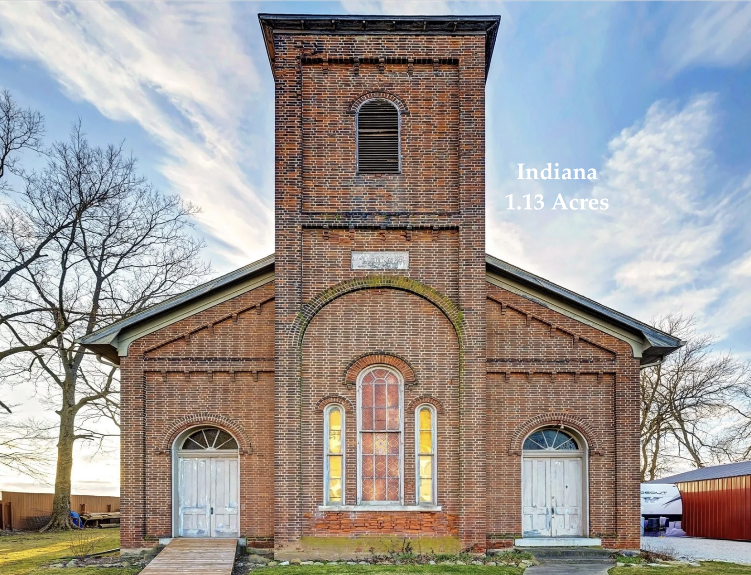 c.1871 Former Church For Sale in Indiana on 1.13 Acres $190K