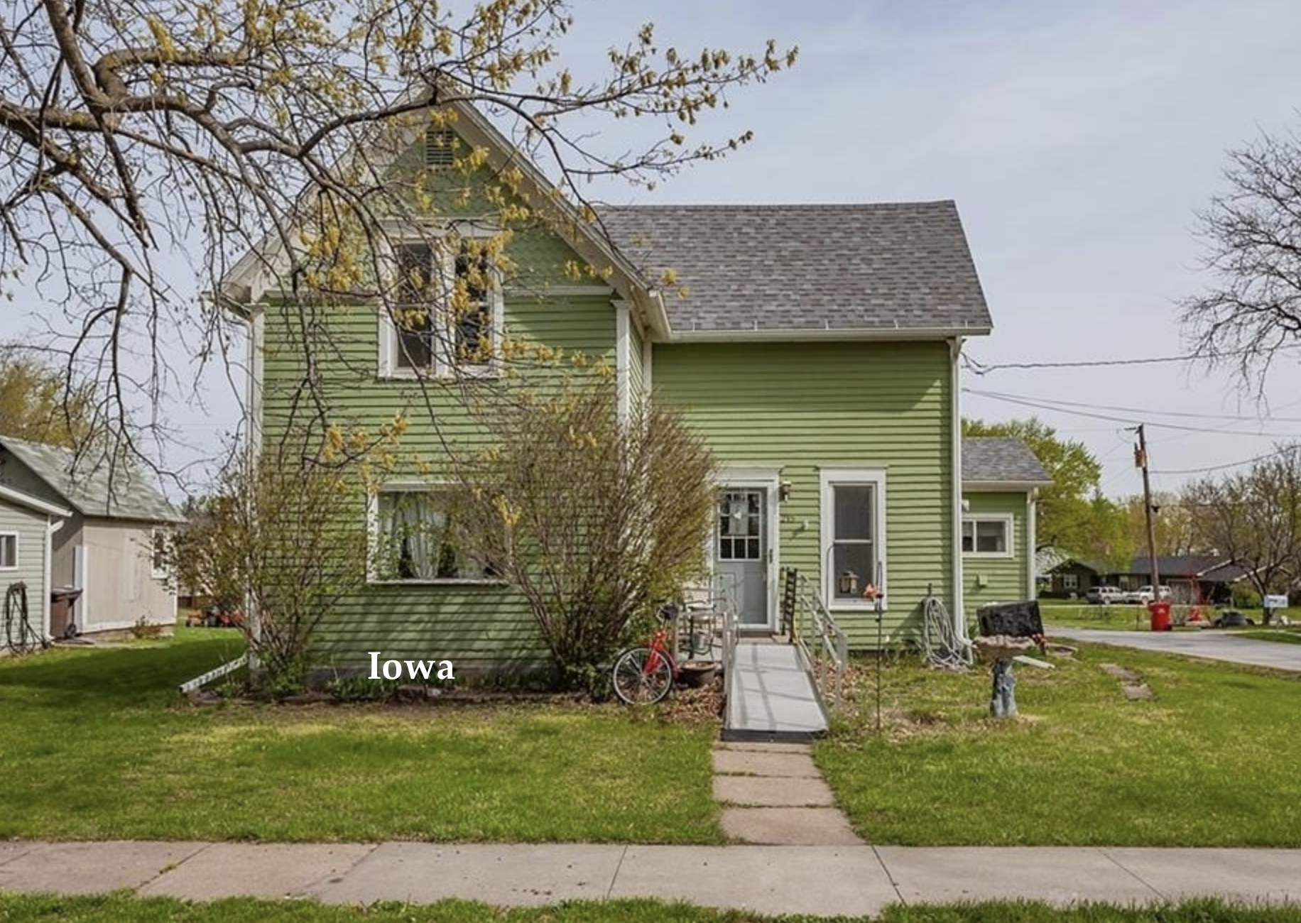 c.1900 Three Bedroom Affordable Iowa Home Under $55K