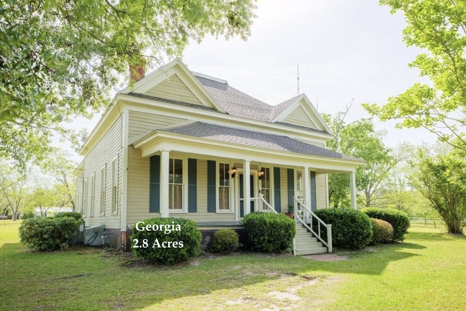 c.1890 Georgia Country Home For Sale on 2.68 Acres Under $175K