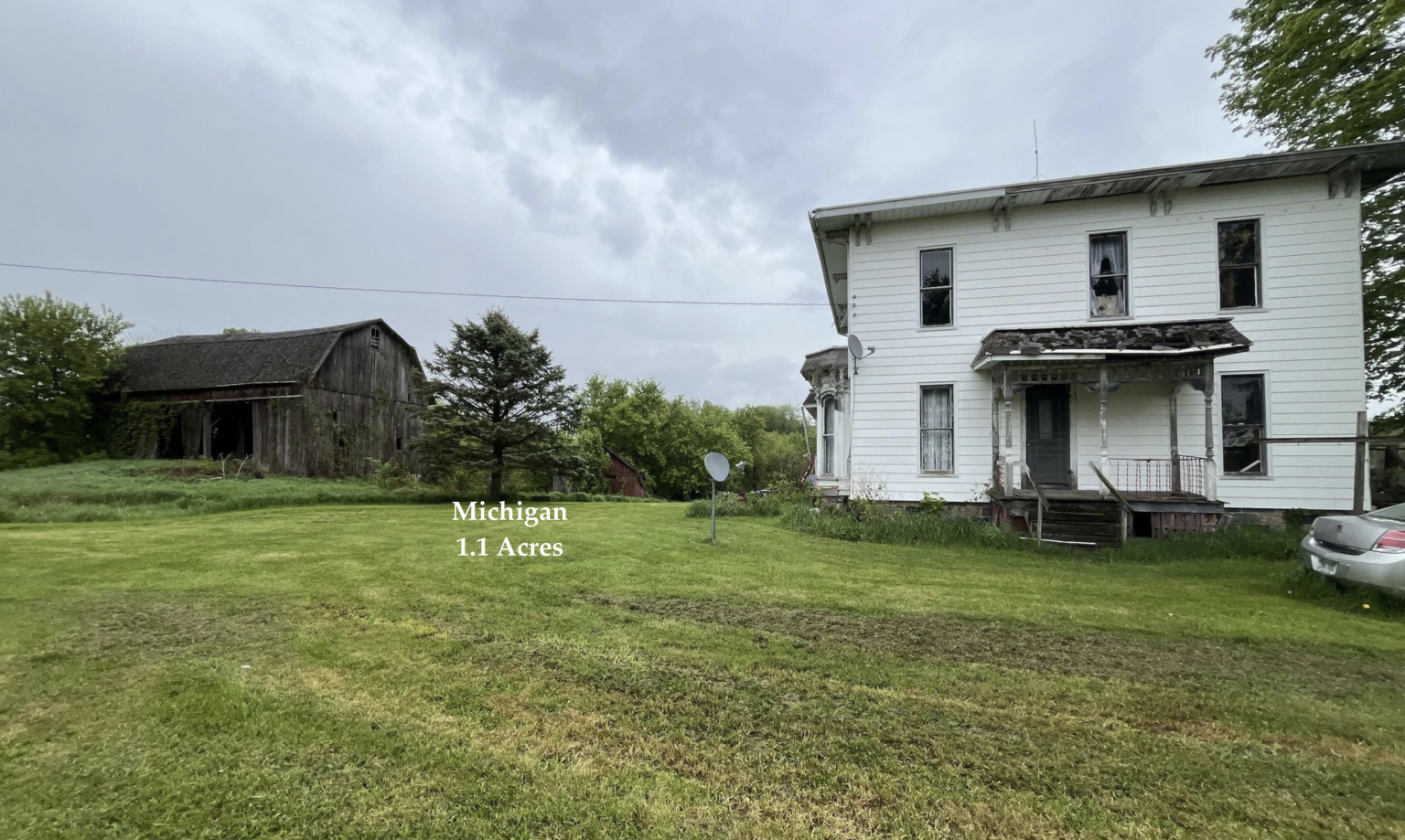 c.1899 Old Michigan Farmhouse For Sale With 1+ Acre, Barn Under $70K