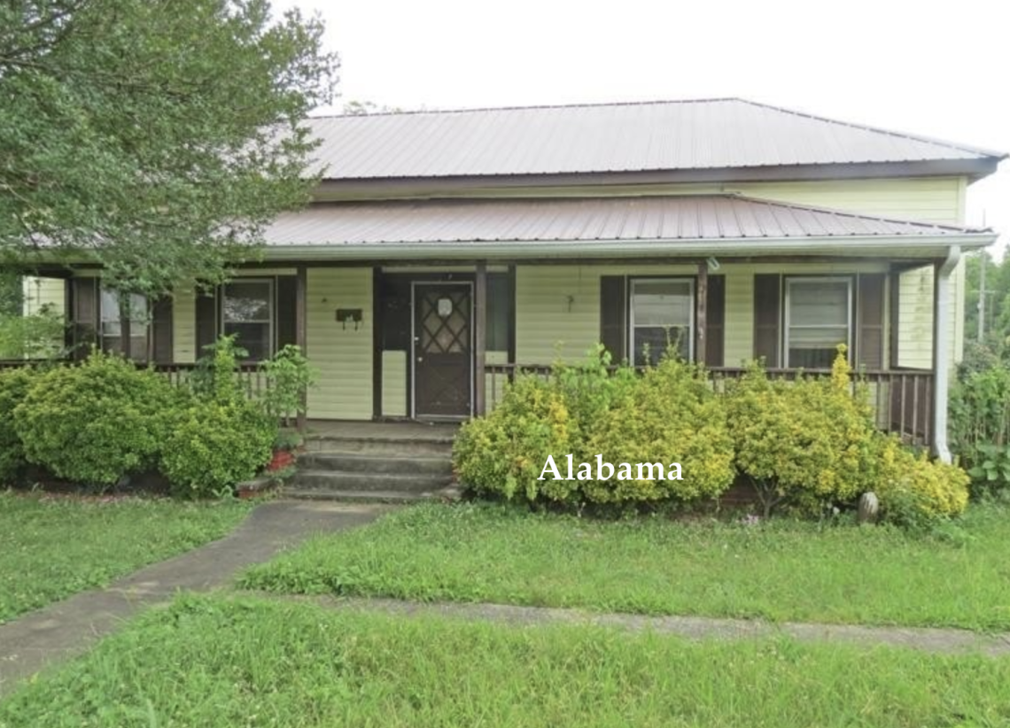 c.1930 Three Bedroom Affordable Alabama Home For Sale Under $35K