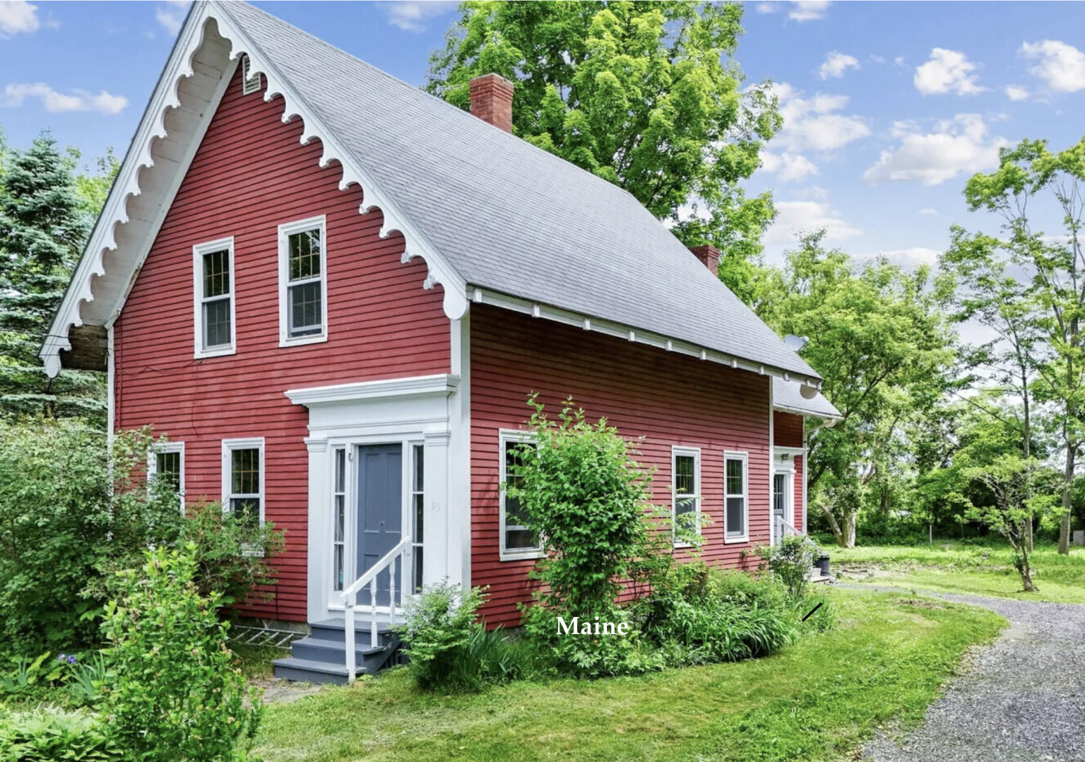 c.1902 Maine Gothic Revival Farmhouse For Sale on 3/4 Acre $199K
