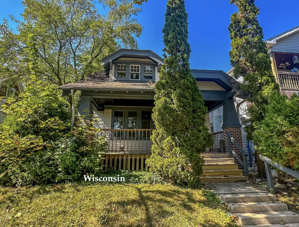 Time Capsule c.1920 Wisconsin Craftsman Bungalow For Sale Under $150K