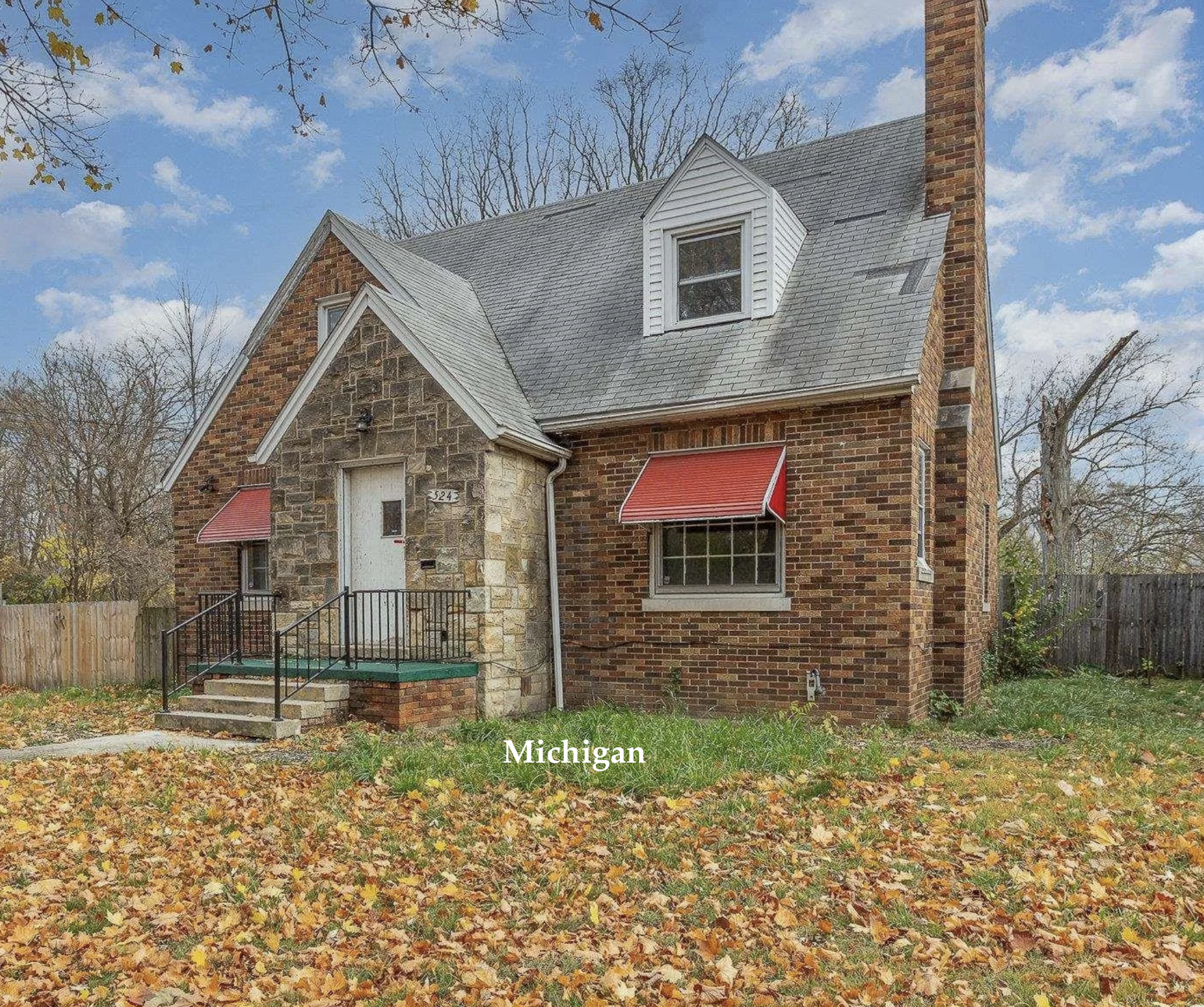 c.1940 Brick Central Michigan Fixer Upper Under $30K