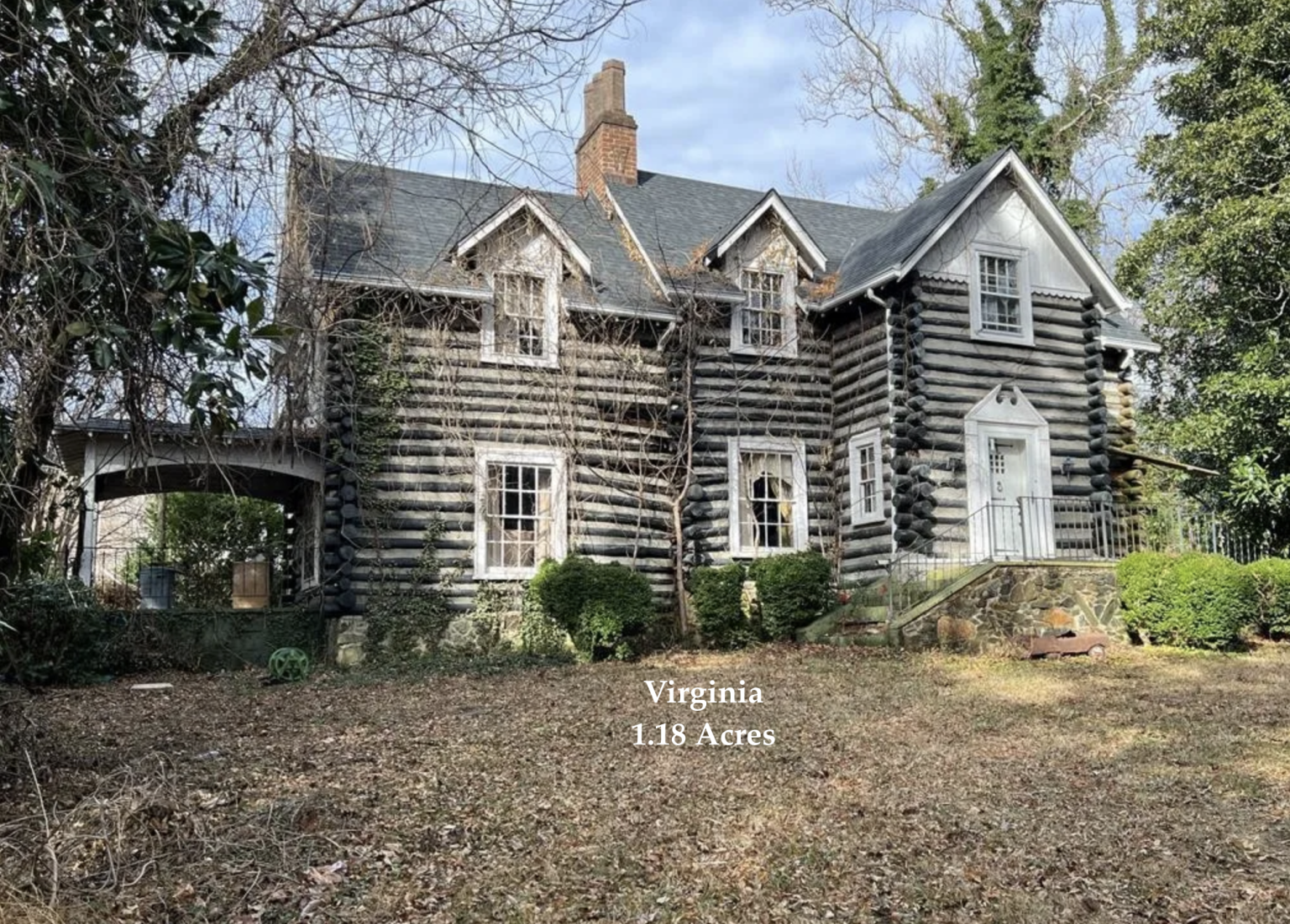 c.1939 Virginia Log Home Fixer Upper on 1.18 Acres $110K